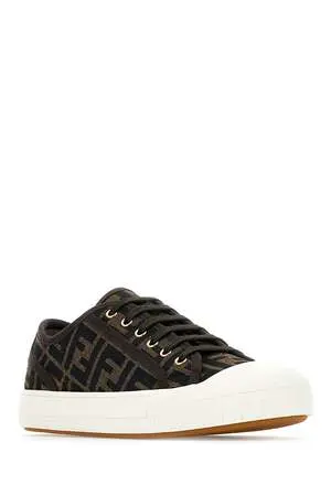 Fendi Logo Print Lace-up Sneakers - Multicolor