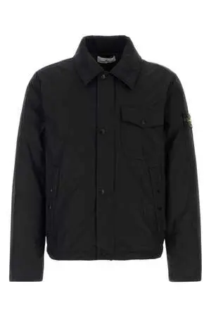 Stone Island Polyester Blend Down Jacket - Black