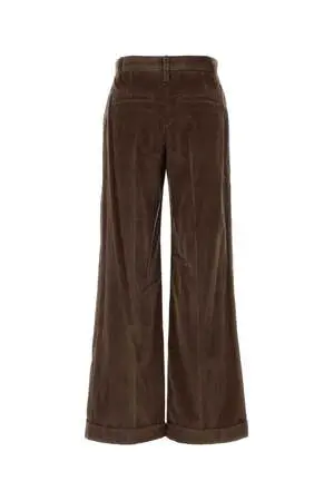 Brunello Cucinelli Corduroy Wide-leg Pants - Brown