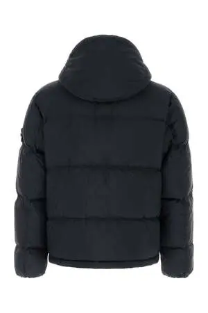 Stone Island Navy Nylon Down Jacket - Blue