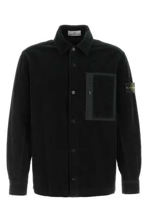 Stone Island Corduroy Shirt - Black