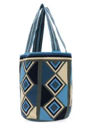 JW Anderson Embroidered Fabric Wayuu Shopping Bag - Multicolor