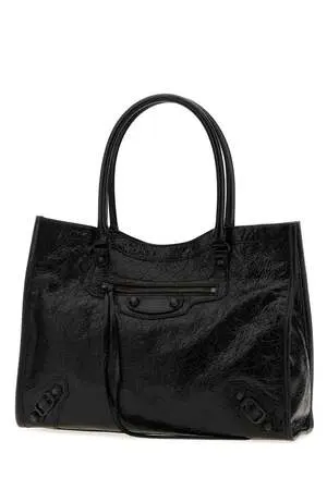 Balenciaga Small Le City Lamb Leather Handbag - Black