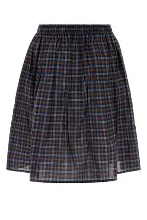 Miu Miu Embroidered Cotton Skirt