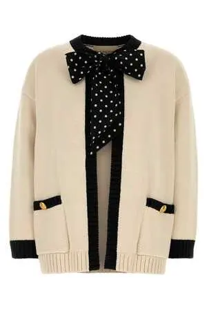 Valentino Garavani Cotton Blend Cardigan - Brown