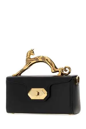 LANVIN Leather Nano Pencil Cat Handbag - Black