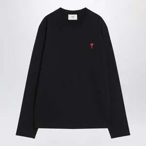 AMI Paris De Coeur T-shirt - Black