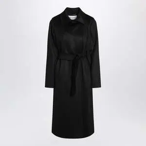 Max Mara Manuela Icon Coat In Zibeline Camel - Black