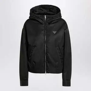 Prada Zip Jacket In Re-nylon - Black
