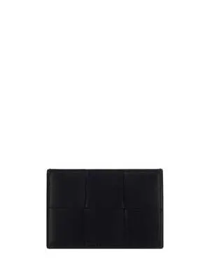Bottega Veneta Leather Cardholder - Black
