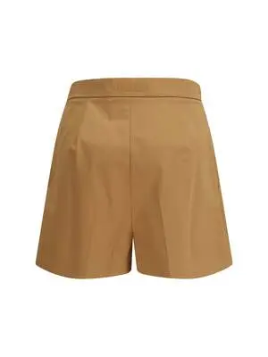 Max Mara Stretch Cotton Satin Shorts - Cream