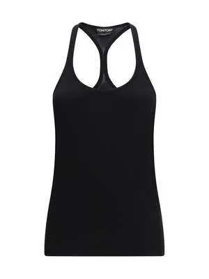 TOM FORD Silk-blend Ribbed Jersey Tank Top - Black