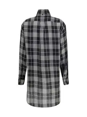 Phoebe Philo Custom Tux Shirt In Ombré Check Viscose