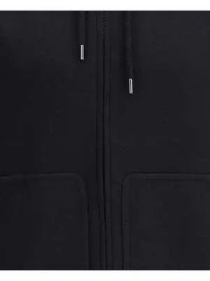 Brunello Cucinelli Full Zip Hoodie With Drawstring Hood - Black