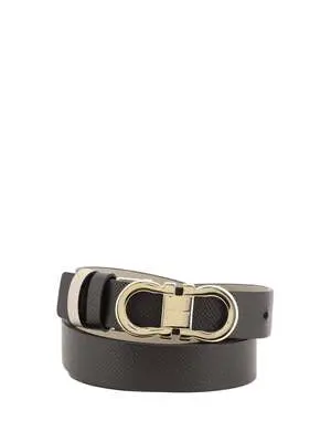 FERRAGAMO Gancini Buckle Leather Belt