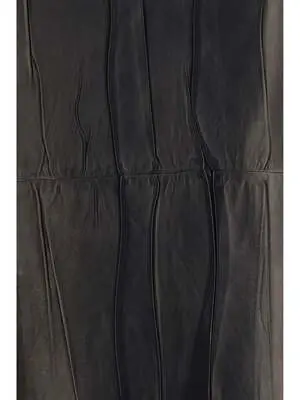 ERMANO SCERVINO Ermanno Scervino Midi Leather Skirt With Crinkled Details