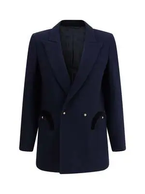 BLAZÉ MILANO Blazè Milano Resolute Everyday Blazer Jacket In Virgin Wool Blue