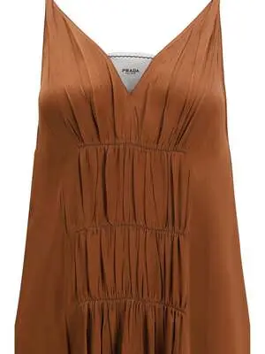 Prada V-neck Long Dress