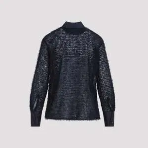 Peserico Fil Coupé Textured Shirt With Satin Details - Blue