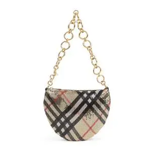 Burberry Chainmail Pouch With Iconic Check Pattern - Multicolor