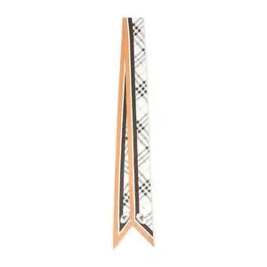Burberry Check Silk Foulard - White