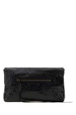 Balenciaga Leather Le City Clutch - Black