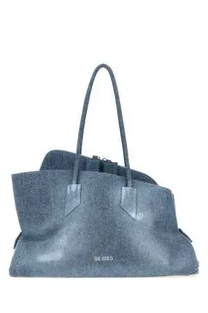 Attico Denim Medium La Passeggiata Shoulder Bag - Blue