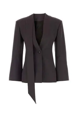 Attico Plum Wool Blazer - Purple