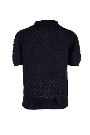 Miu Miu Short Sleeve Knit Polo