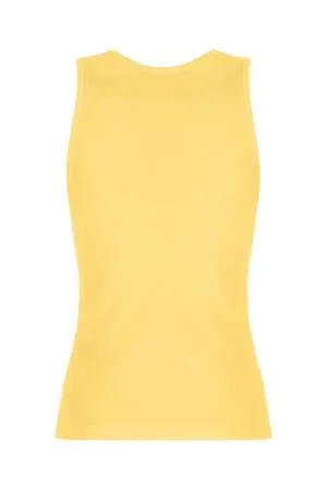 Dolce & Gabbana Ribbed Tank Top With Logo Detail - Multicolor