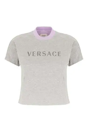 Versace Ribbed Collar T-shirt - Multicolor