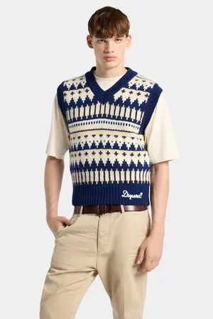 Dsquared2 Hybrid Jacquard Vest