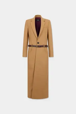 Dsquared2 Low Belt Coat - Black