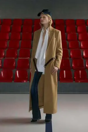 Dsquared2 Virgin Wool Felt Belted Coat