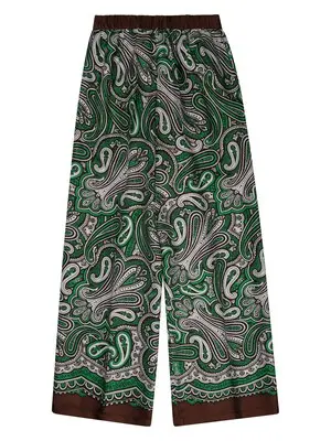 P.a.r.o.s.h Silk Paisley Print Trousers