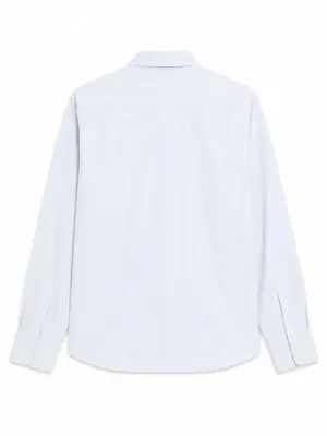 AMI Paris Striped Shirt With Logo Detail