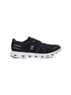 On Textile Lace-up Sneakers - Black