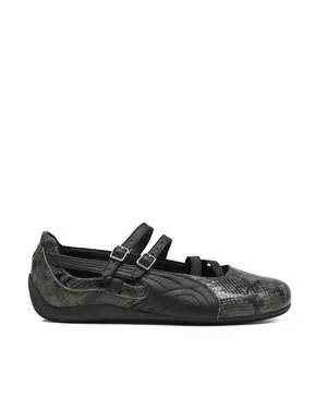 PUMA Leather Strapped Mary Jane Sneakers - Gray