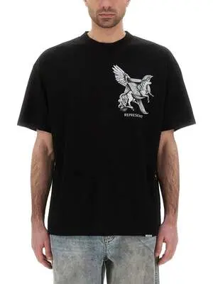 REPRESENT Elegance In Motion 100% Cotton T-shirt - Black