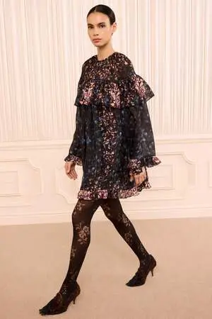 Ulla Johnson Lune Long Sleeve Silk Mini Dress