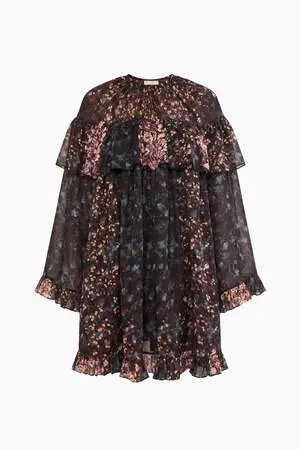 Ulla Johnson Lune Long Sleeve Silk Mini Dress