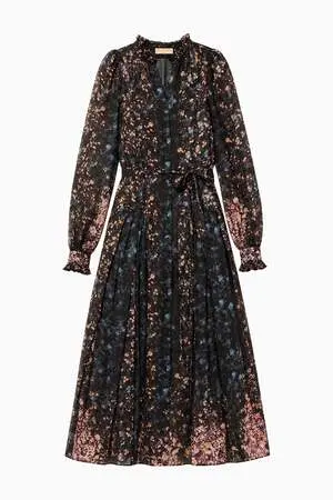 Ulla Johnson Tessa Long Sleeve Silk Dress