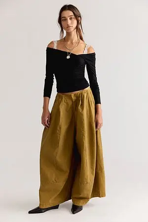 Free People High-rise Wide-leg Trousers - Beehive