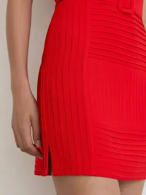 REISS Aria Tuck-detail Belted Mini Dress