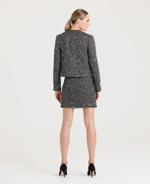 REALLY WILD CLOTHING Isabella Cropped Wool Blend Boucle Jacket
