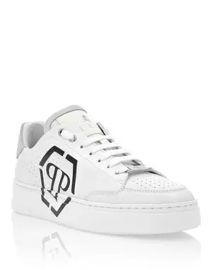 Philipp Plein Carson Hexagon Low-top Sneakers - White/black
