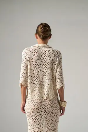 JBQ Braydon Top In Beaded Macrame