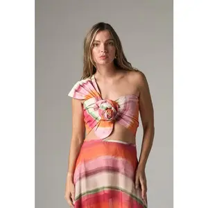 JBQ Camelia One-shoulder Top - Pink Multi