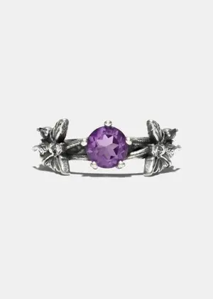 DISTURBIA Sterling Amethyst Fairy Ring