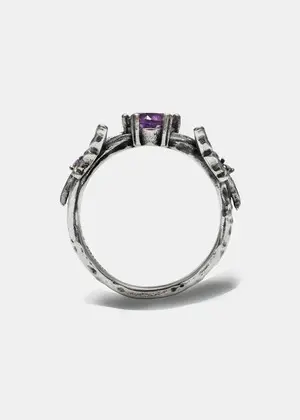 DISTURBIA Sterling Amethyst Fairy Ring